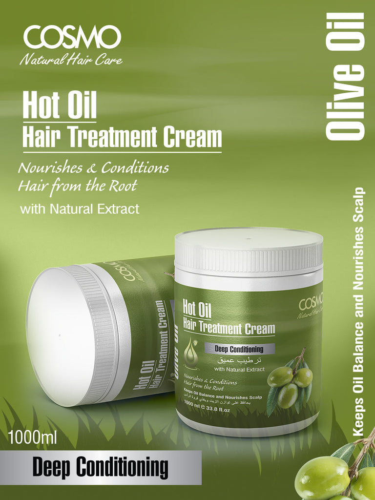 OLIVE OIL - HOT OIL HAIR TREATMENT CREAM - DEEP CONDITIONING ...
